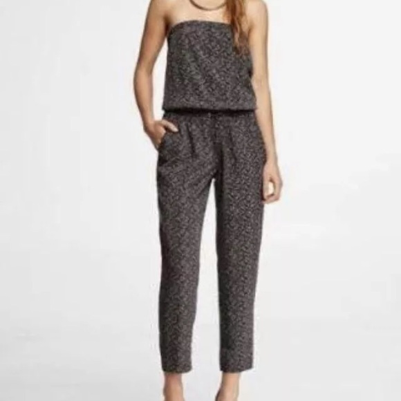 Express | Pants & Jumpsuits | 35 Express Strapless Blousonwaist Print ...